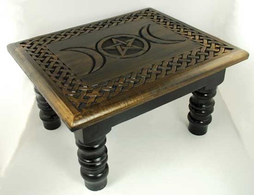 Wiccan Altar Tables Hand Made Witches Wooden Pentagram Altar Table